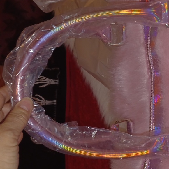 Dolls Kill | Bags | Dollskill Pink Shaggy Fur Beautiful Weekender With ...